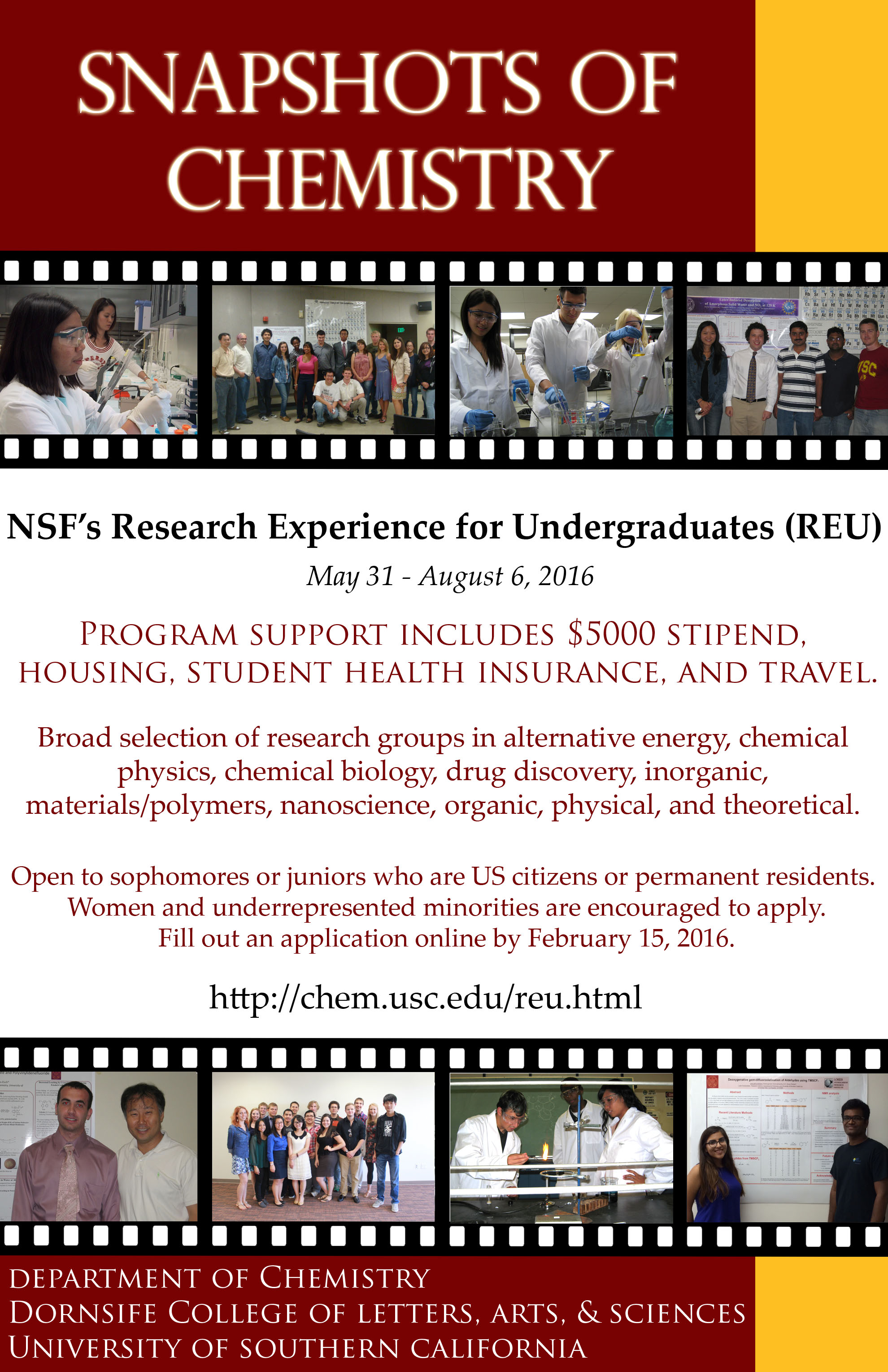 USC Chemistry Undergraduate Summer Research Program « The Erlenmeyer Flask