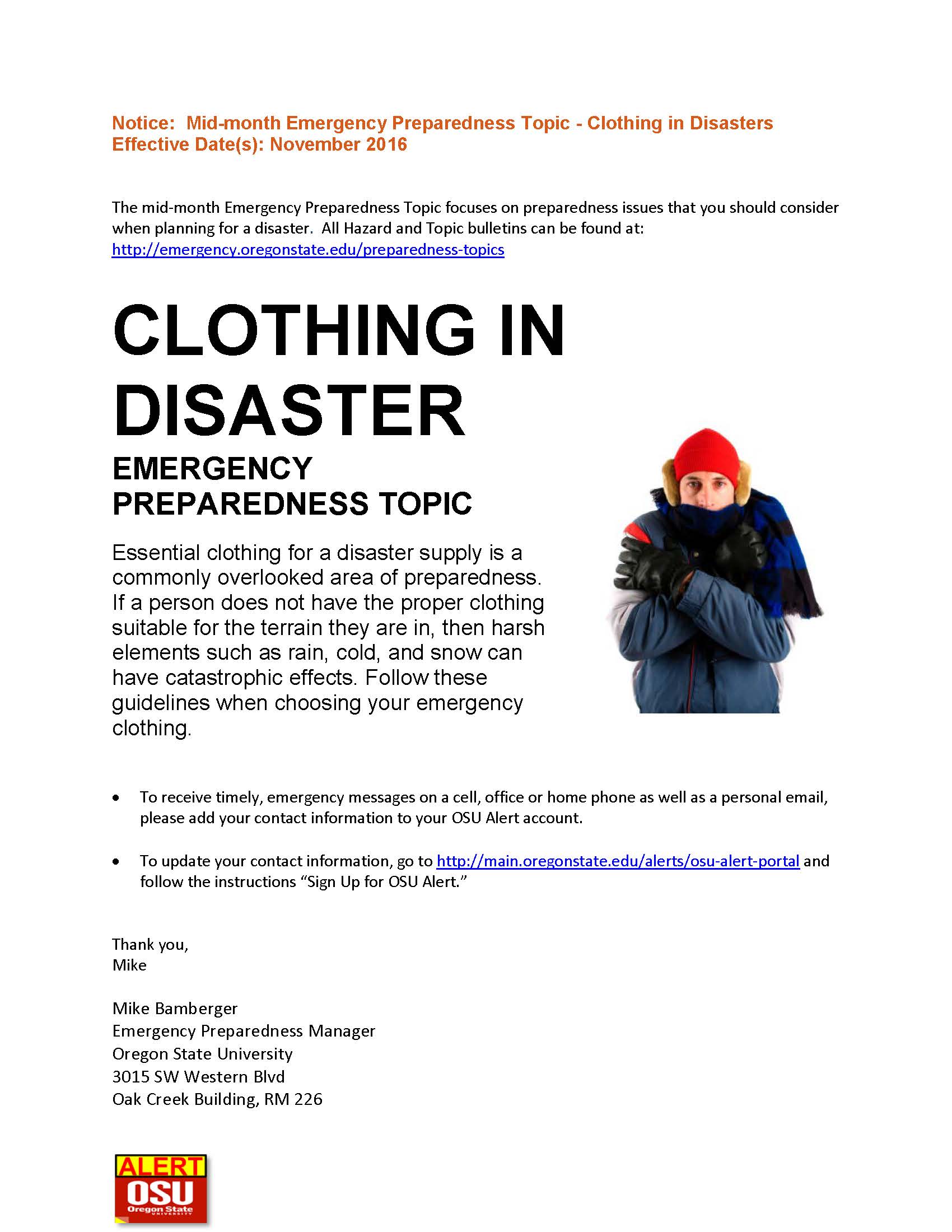 Emergency Preparedness – Clothing in Emergency Situations « The ...