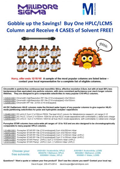 Millipore Sigma Promotion « The Erlenmeyer Flask