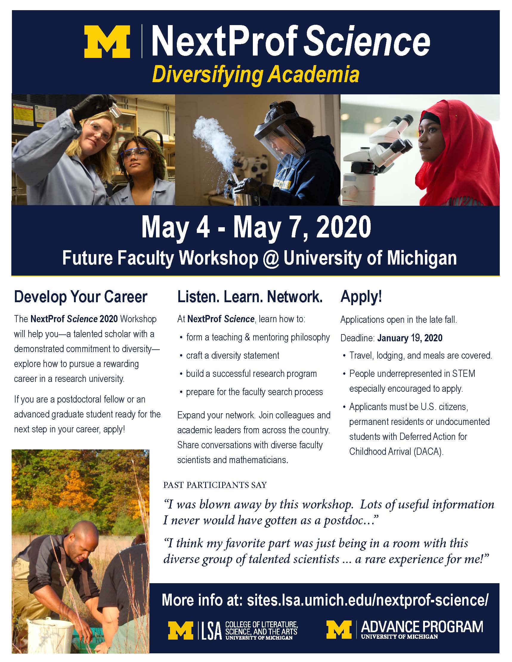 NextProf Science at the University of Michigan « The Erlenmeyer Flask