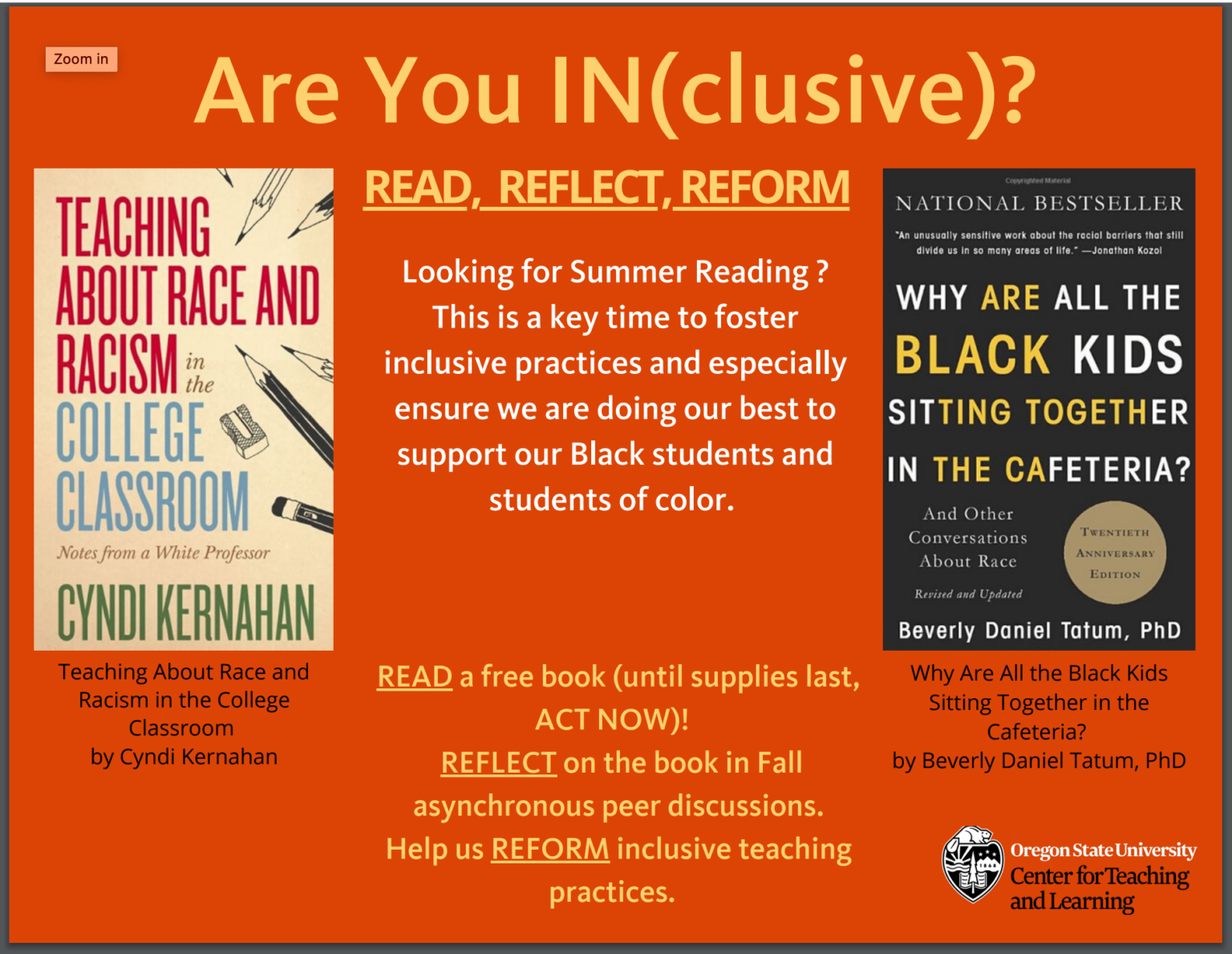 Are you IN(clusive)? Read, Reflect, & Reform – OSU Center for Teaching ...