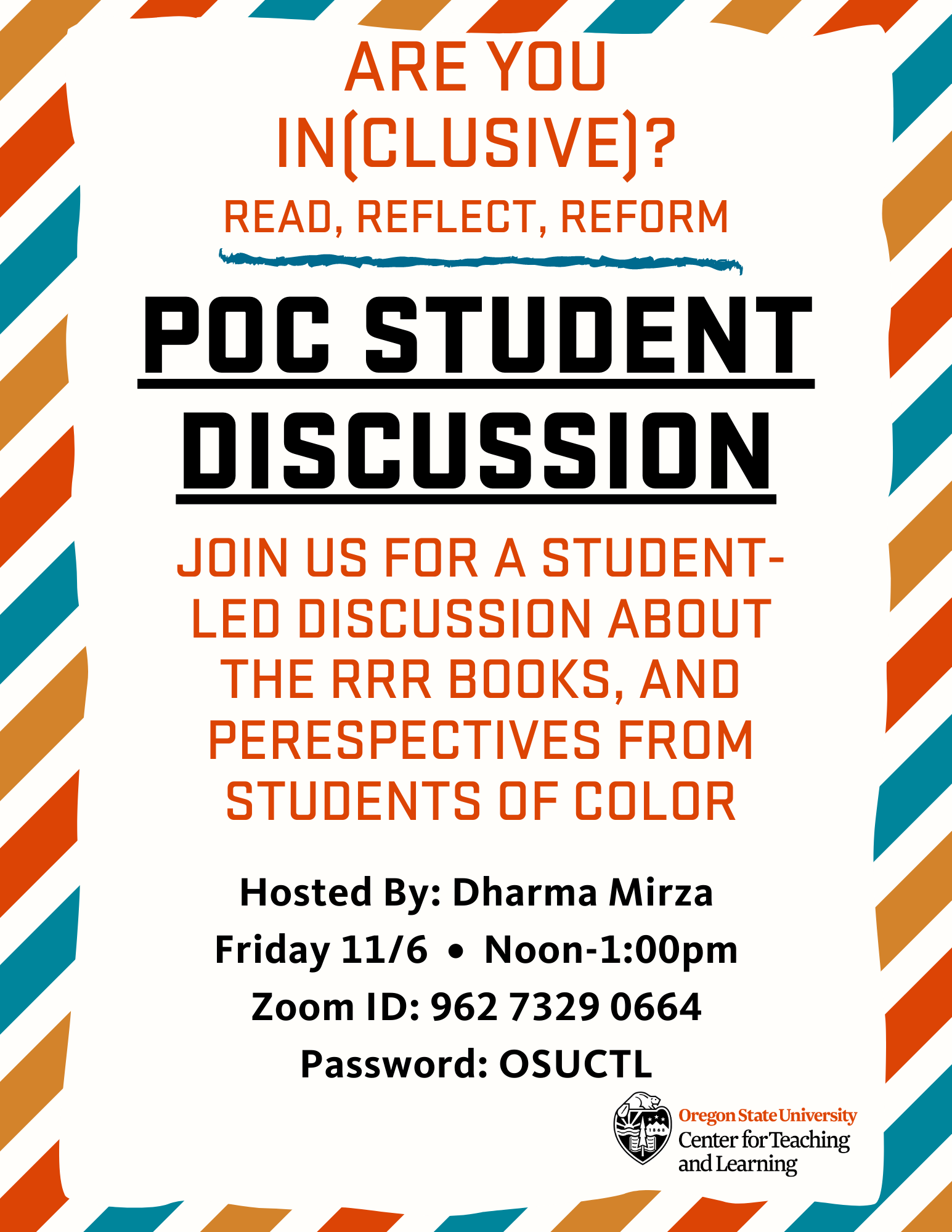 Are You IN(clusive)? POC Student Perspectives on Race & Racism – OSU ...
