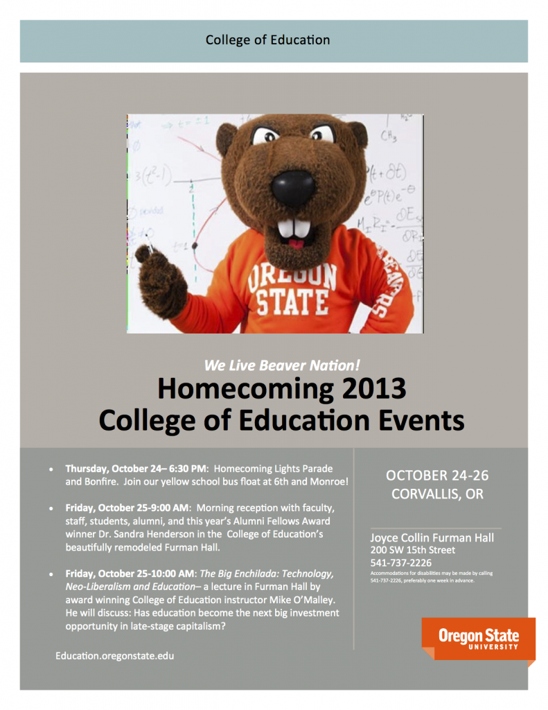 Homecoming flyer « OSU College of Education