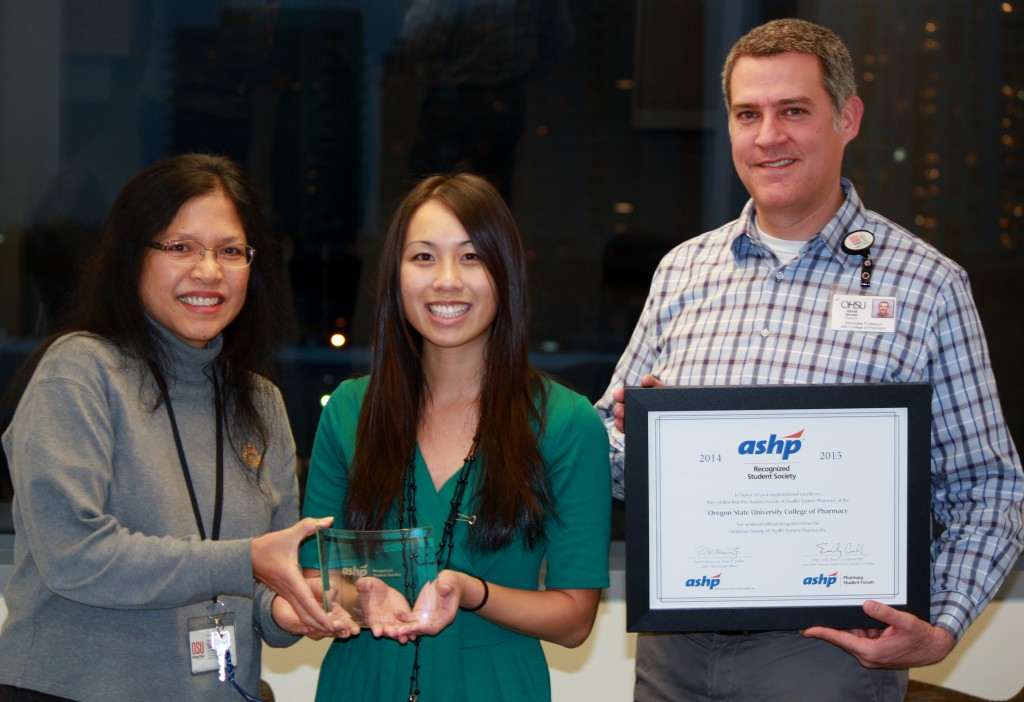 Christine Pham (P4) Recognized by ASHP as 2013-2014 Outgoing President ...