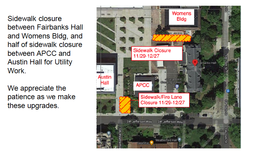 12/1-12/3/2021: Sidewalk closures along SW Jefferson Avenue for ...
