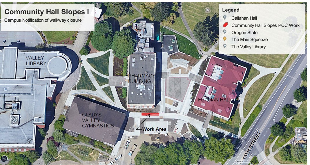 12/13-12/16/22: Walkway & ADA Parking Spaces On South Side Of Pharmacy ...