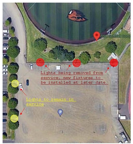 2/9/23 – 4/1/23: Street Lights Removed North Side of Whyte Track ...