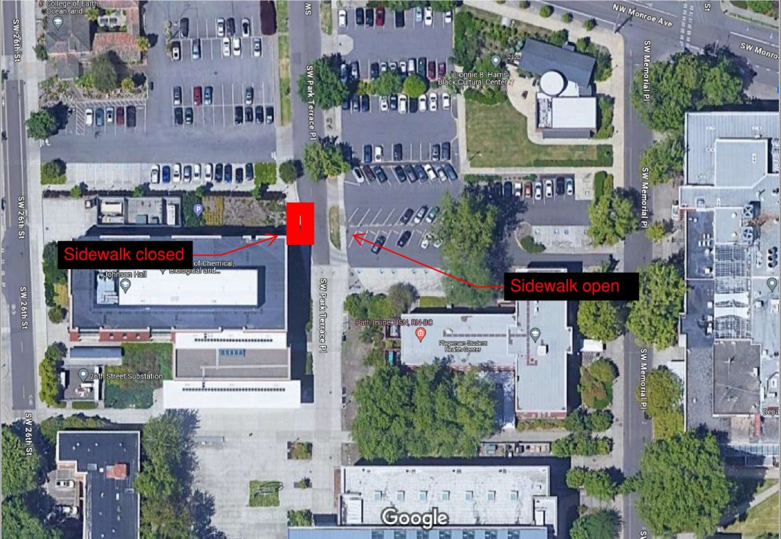 11/30: Sidewalk Closed On Park Terrace Place Near Johnson Hall « OSU ...