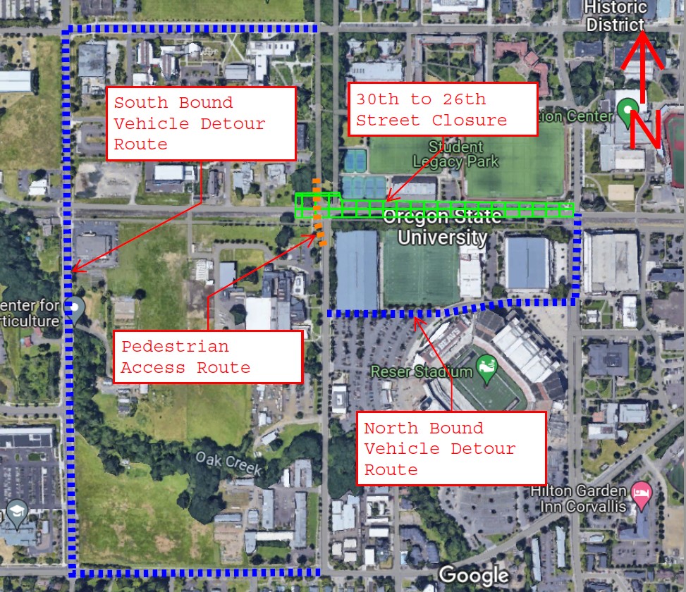 3/4 – 4/15: Washington Way & 30th St. Intersection Closure « OSU ...