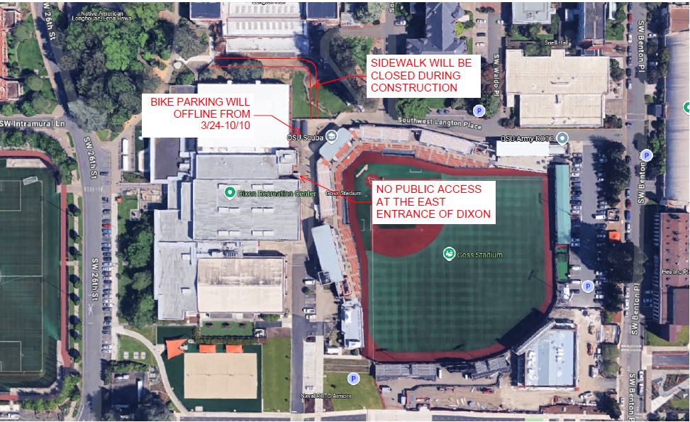 REMINDER: ADA Path & Bike Parking Closed Between Dixon & Goss Starting ...