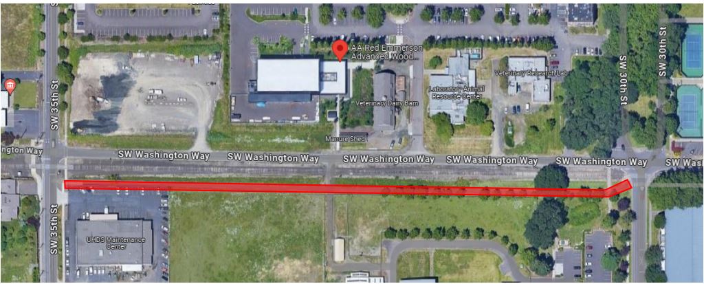 Washington Way Multi-Use Path Closed Between SW 30th & SW 35th St ...