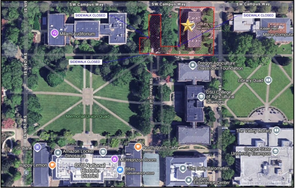 6/23 – 7/15: Construction Noise Near Gilkey Hall « OSU Corvallis Campus ...