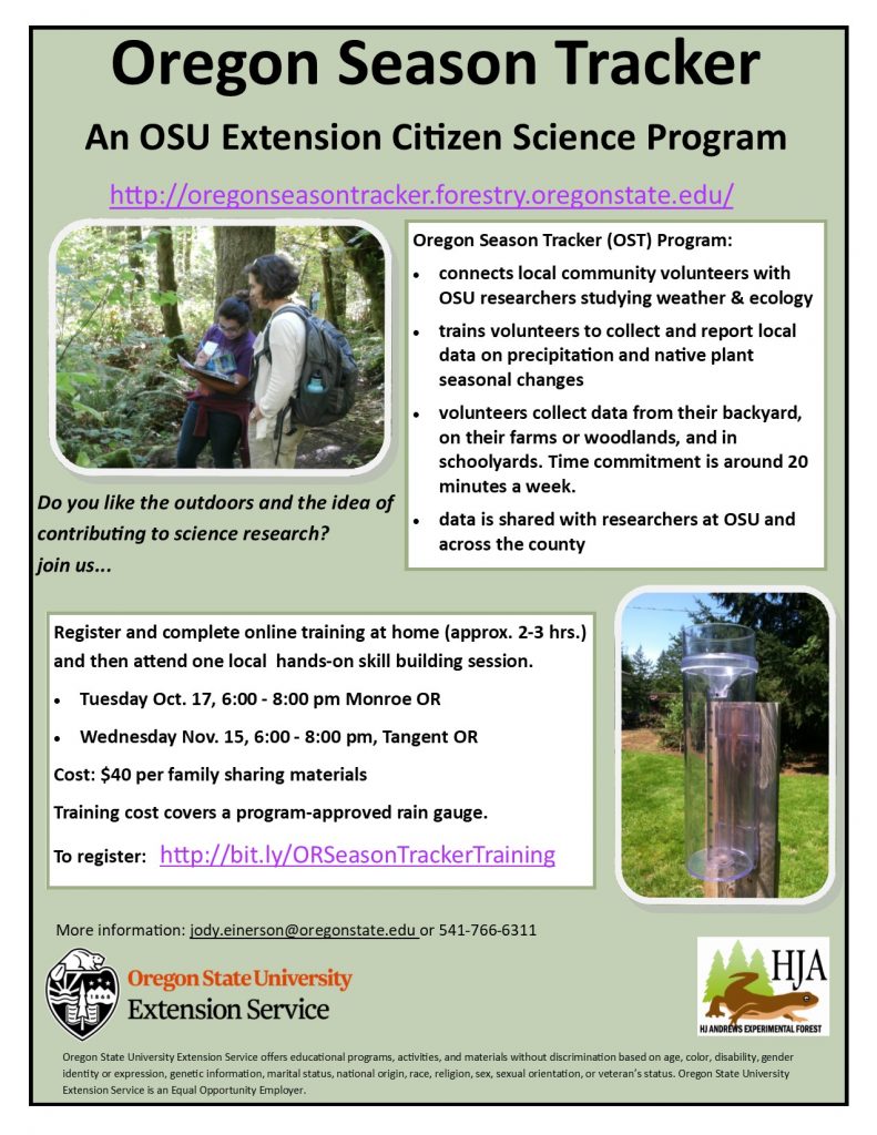 Oregon Season Trackers « OSU Extension Service Metro-area Master ...