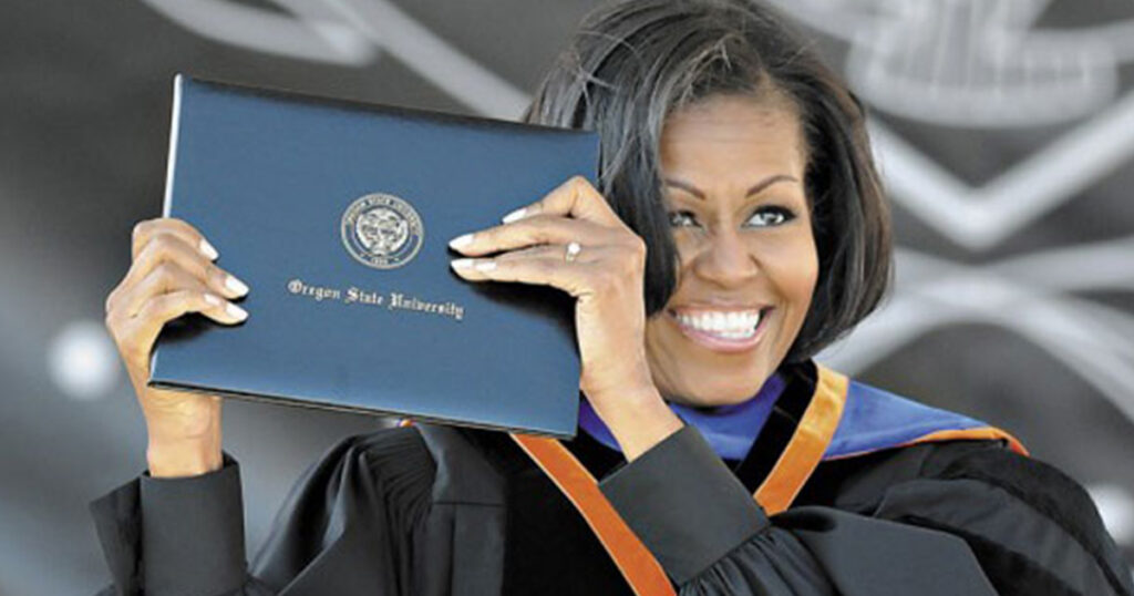 First Lady Michelle Obama receives honorary doctorate in public health