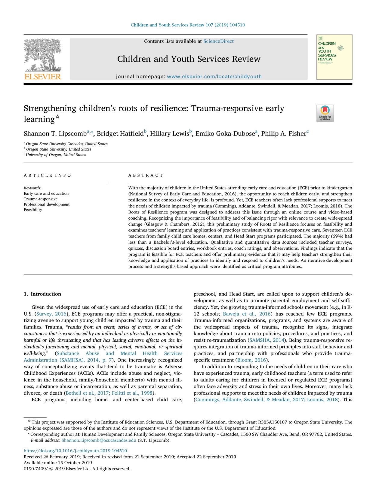 Initial Findings about Roots of Resilience « Roots of Resilience
