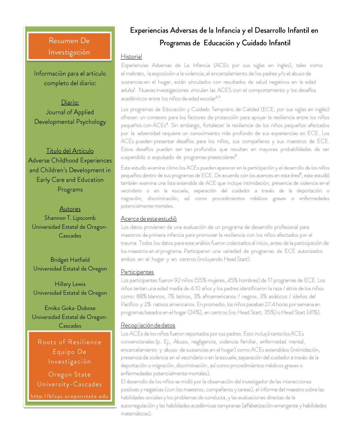 Adverse Childhood Experience And Preschool Children s Development