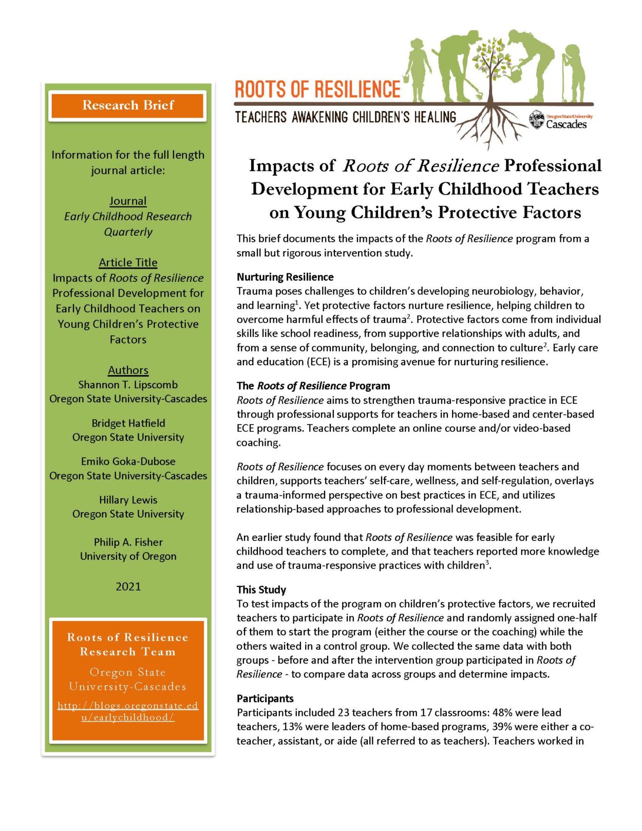 Impacts of Roots of Resilience « Roots of Resilience