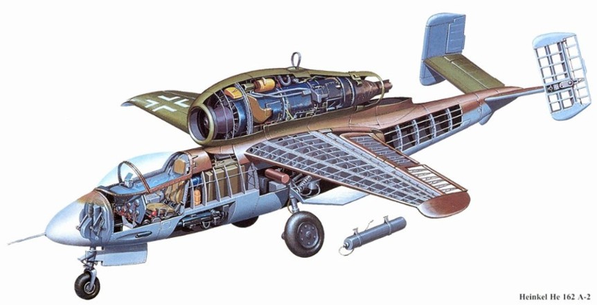 He 162 Cross section – Einfach deutsche Zeug