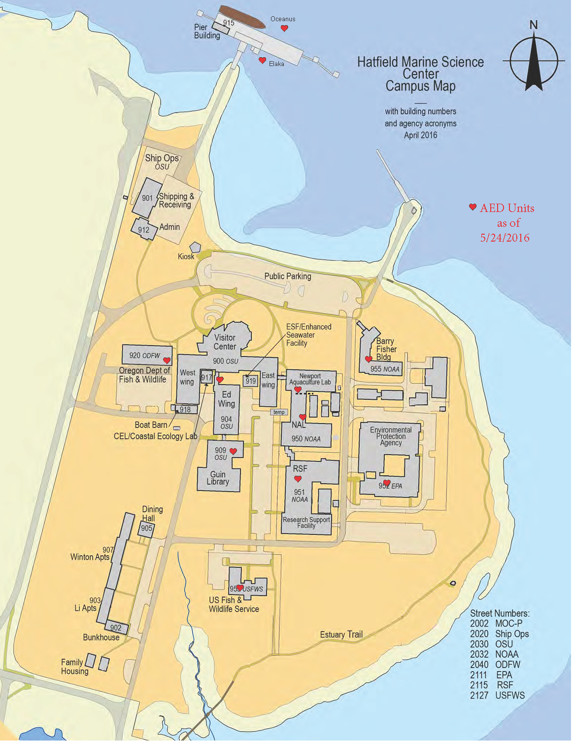 HMSC campus AED map 5-24-2016-s | Quick Reference Guide for HMSC