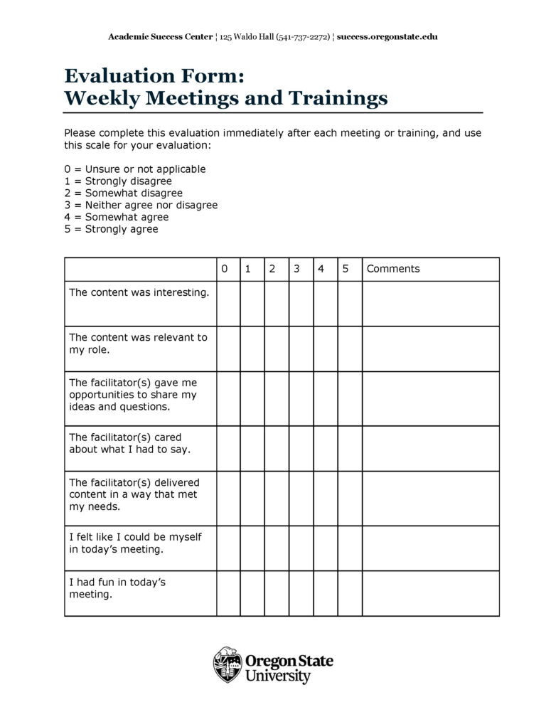 Five-Minute Feedback: Creating a Tool and Ritual for Meeting ...