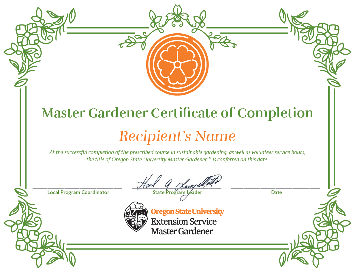New Master Gardener Certificates! – OSU Extension Master Gardener ...