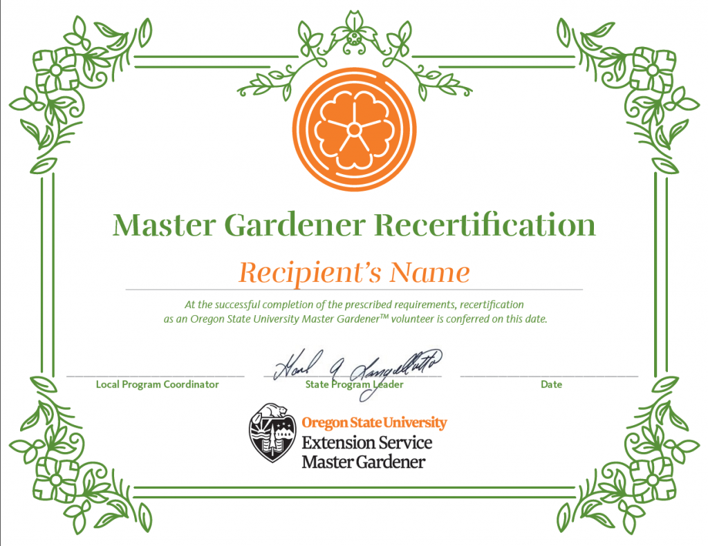 New Master Gardener Certificates! – OSU Extension Master Gardener ...