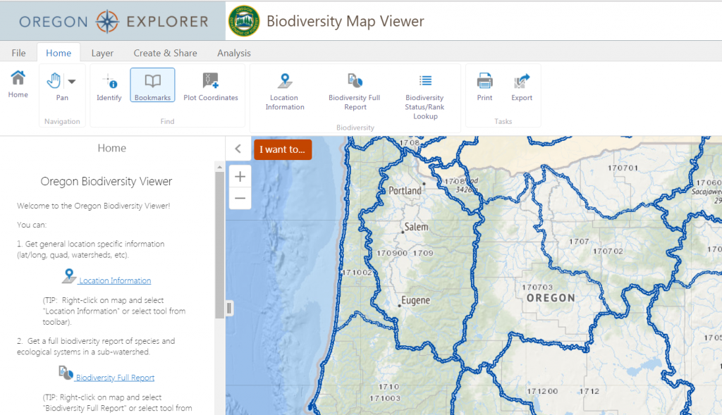 Oregon Biodiversity Map Viewer – Oregon Forest Management Planning