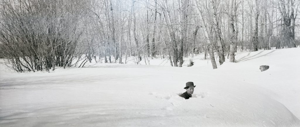 A Man in the Snow | Special Collections and Archives Research Center