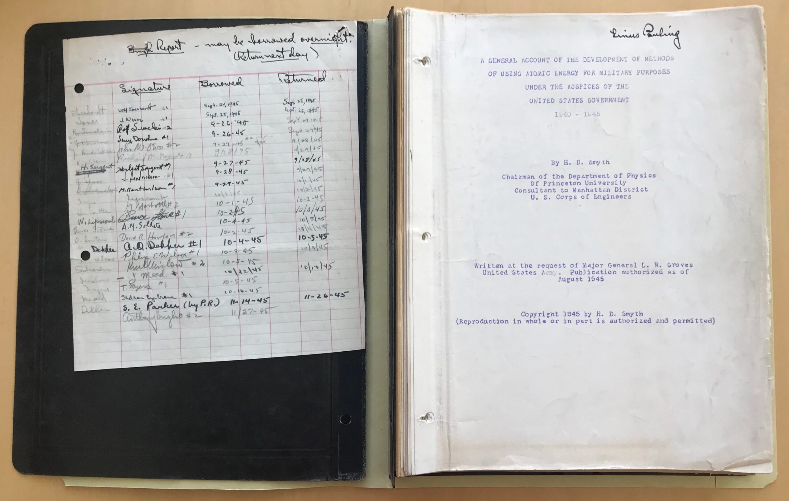 Serifs and Secrecy: The Smyth Report in SCARC | Special Collections and ...
