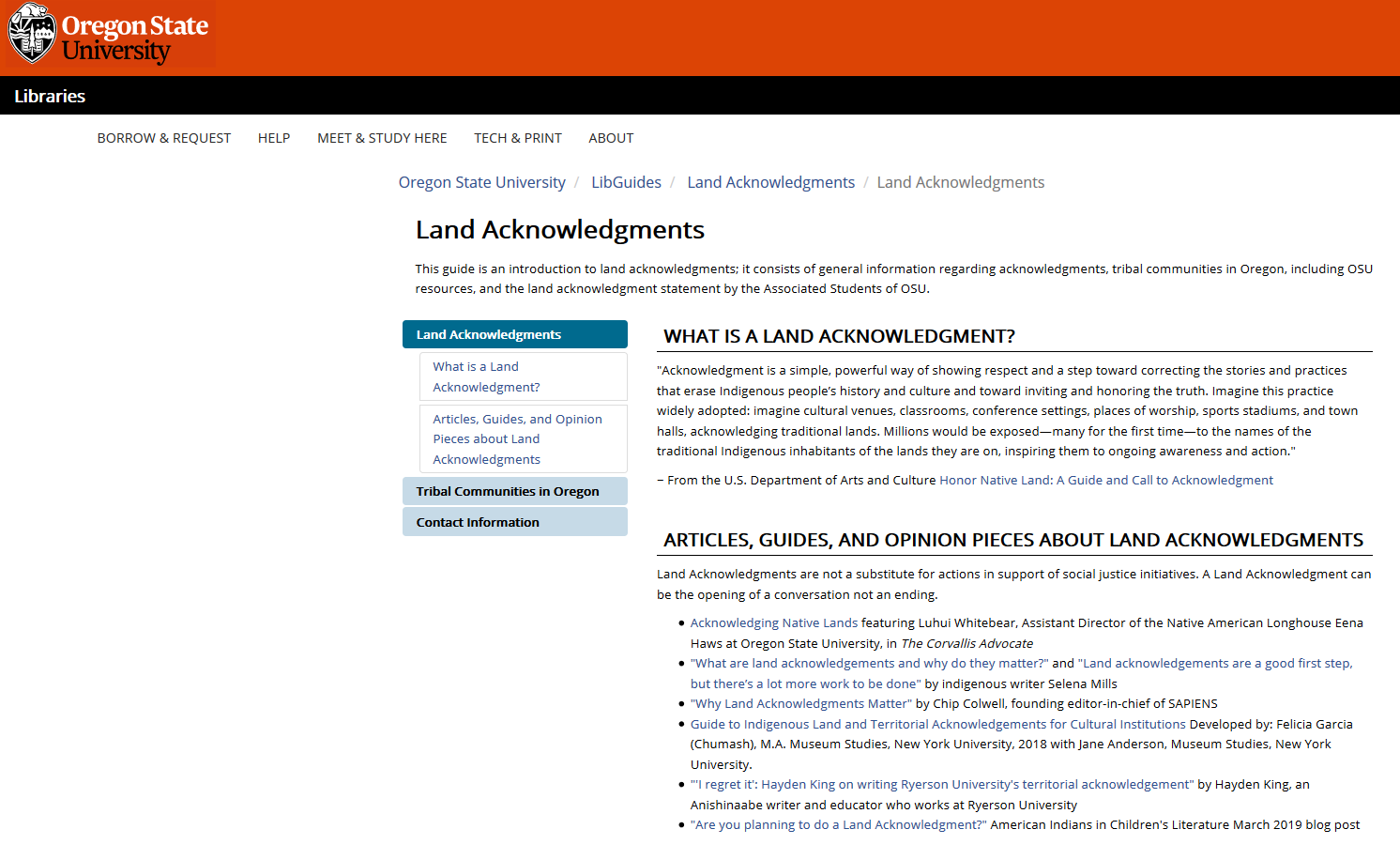 Land Acknowledgements | OMA and OSQA Blog