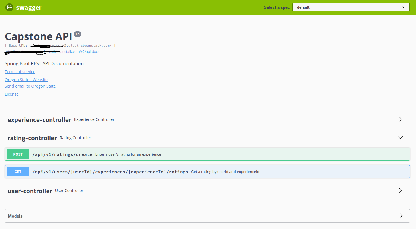 API Documentation – Mike’s Capstone Blog