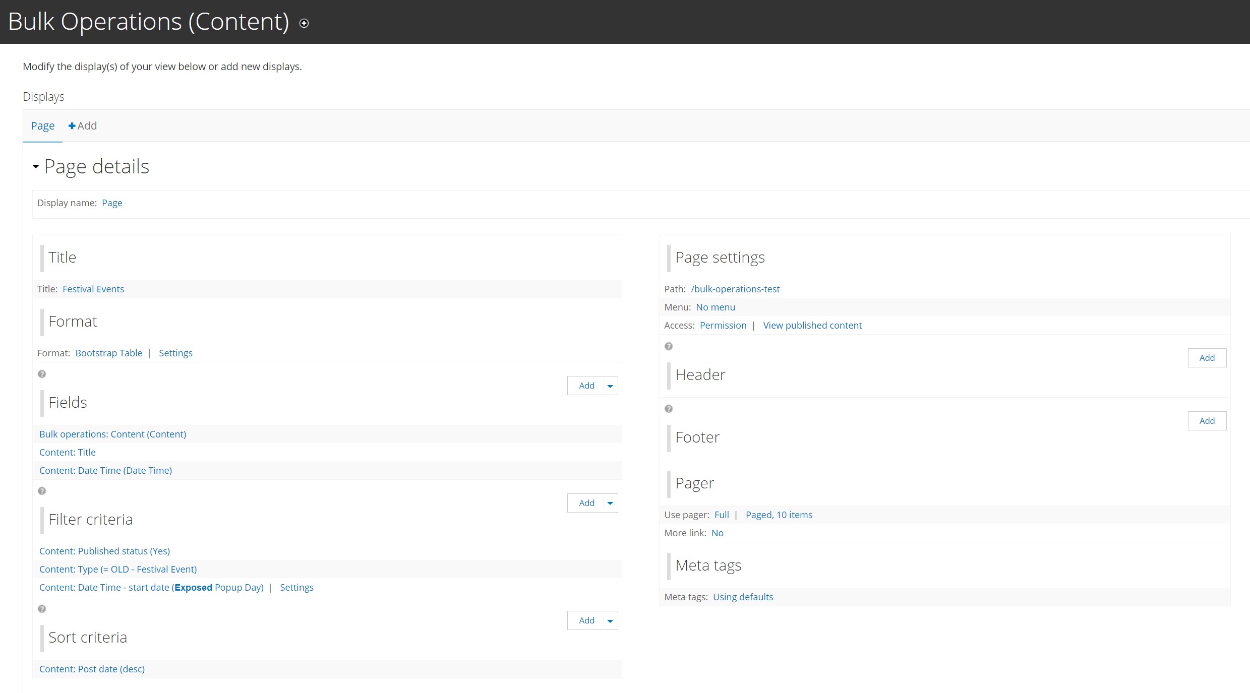 Bulk Operations View Drupalista