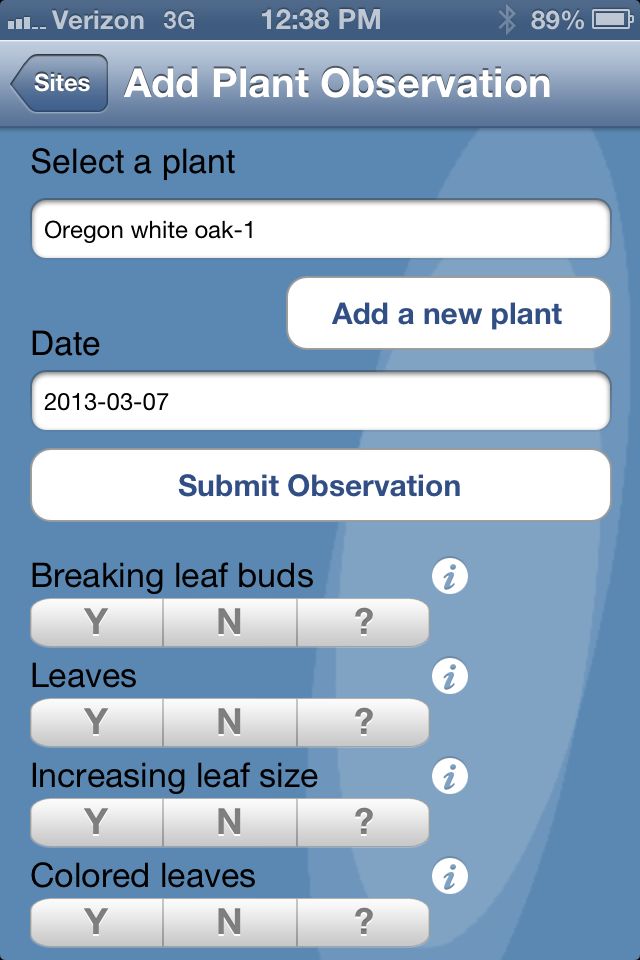 There’s an App for that #2: Nature’s Notebook « TreeTopics